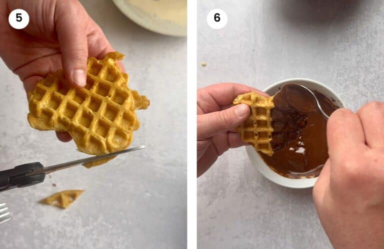 Heart Waffles With Chocolate | Healthy Bites For Kids