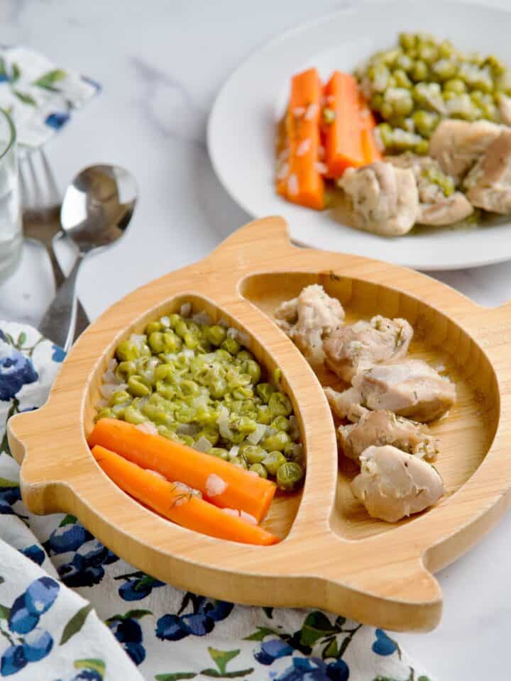 Chicken With Peas & Carrots | Healthy Bites For Kids