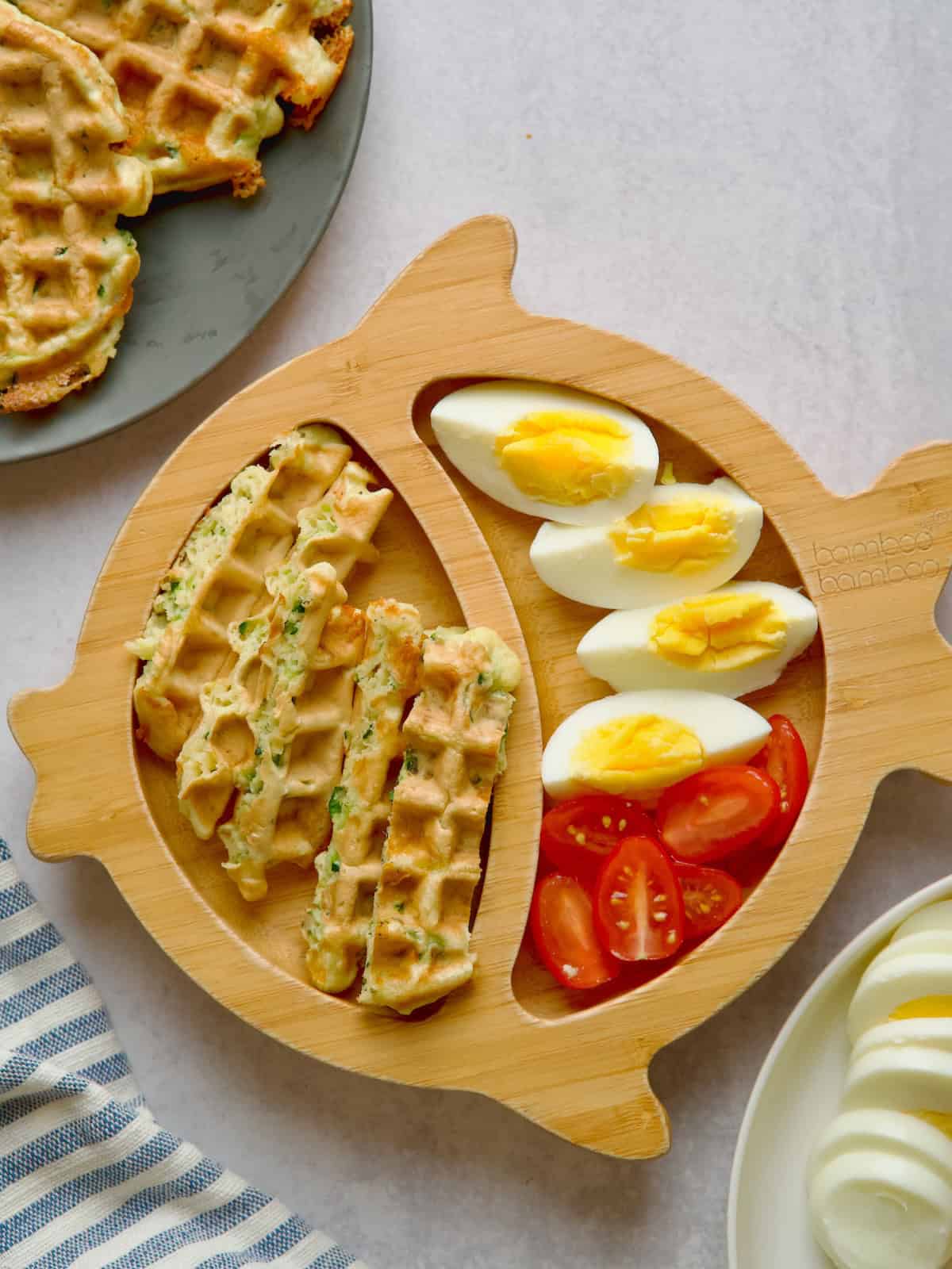 Zucchini & Cheese Waffles (blw friendly) | Healthy Bites For Kids
